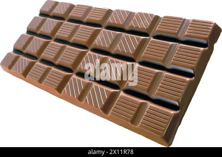 Dark chocolate bar shape vector illustration, chocolate shape Stock ...