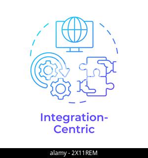 BPM integration blue gradient concept icon Stock Vector Image & Art - Alamy