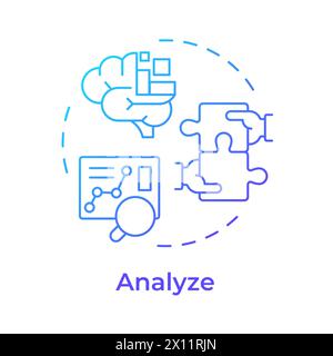 Six sigma methodology blue gradient concept icon Stock Vector Image ...