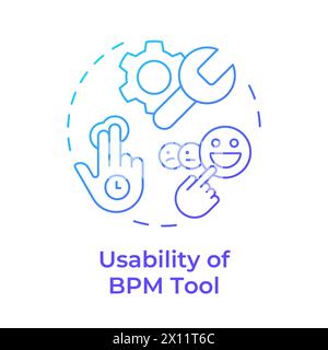 BPM tool blue gradient concept icon Stock Vector Image & Art - Alamy
