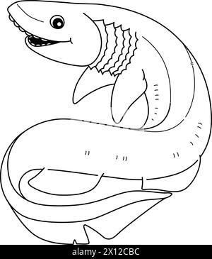 Greenland Shark Isolated Coloring Page for Kids Stock Vector Image ...