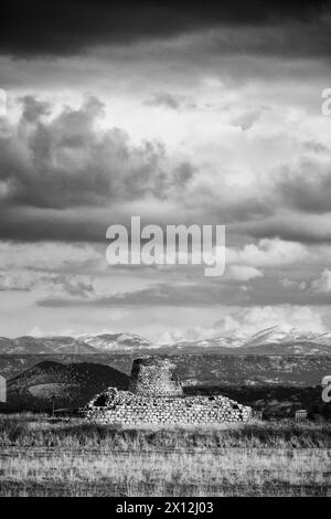 Ancient ruins of Santu Antine's Nuraghe, a heritage of neolithic era in ...