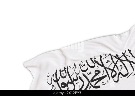 Realistic Afghanistan flag with folds, isolated on white background ...