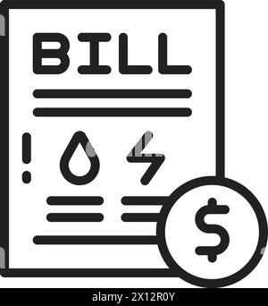 Bill icon vector image. Suitable for mobile application web application ...