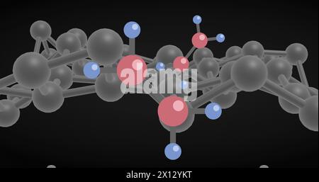 Image of moving shapes over chemical formula Stock Photo - Alamy