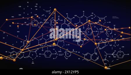 Image of shapes over chemical formula Stock Photo - Alamy