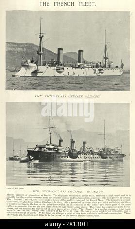 Vintage picture of French Navy warships, Cruisers, Torpedo boats, Naval ...