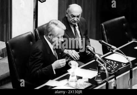 The photo of December 17th 1986 shows the three newly elected ...