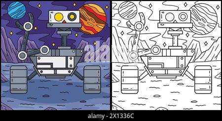 Rover Robot Cartoon Colored Clipart Illustration Stock Vector Image ...