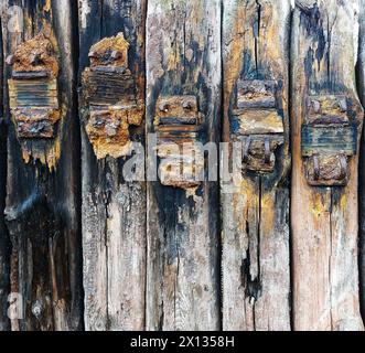 A row of old weathered railway sleepers Stock Photo - Alamy