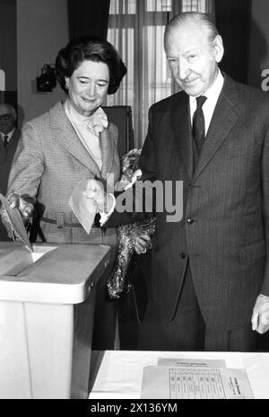 Austria's president Kurt Waldheim and his wife Elisabeth after having ...