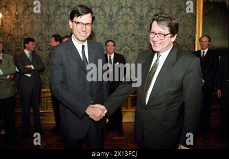 Vienna on April 7th 1995: SPOE minister for women's affairs, Johanna ...