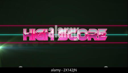 Image of high score text over cityscape Stock Photo - Alamy