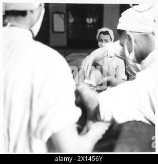 THE PRICE OF VICTORY - During an operation, showing the patient's leg ...