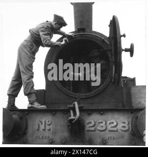 Steam locomotive during repair Stock Photo - Alamy