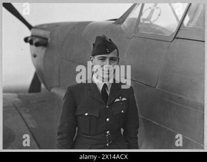 Wing Commander George Darley, Station Commander at RAF Exeter, stands ...