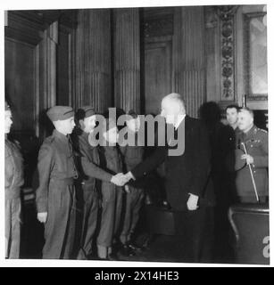 Brigadier General Lord Croft inspects boys of the Cadet Force wearing ...