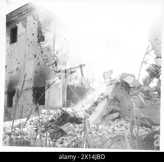 British Army troops observe bombing over Santa Maria and the River ...