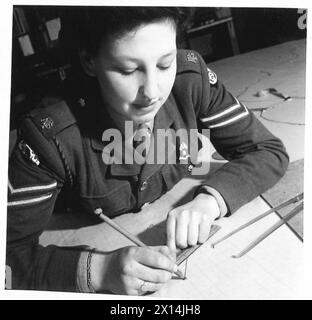 ATS PLOTTER GIRLS - Cpl. Elizabeth Amery at work in the plotting room ...
