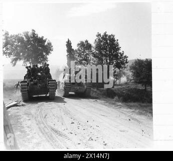 EIGHTH ARMY ADVANCE - British infantry advancing in pursuit of the ...