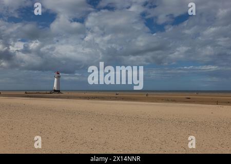 Detail of Lighthouse on Talacre Beach, North Wales Stock Photo - Alamy