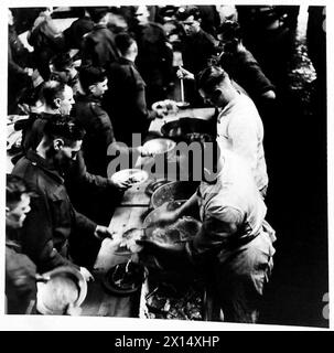 Personnel of a battalion of the Northamptonshire Regiment are shown ...