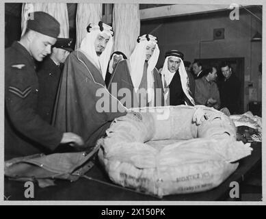 ARABIAN PRINCES VISIT RAF FIGHTER STATION - Emir Feisal (left), his ...