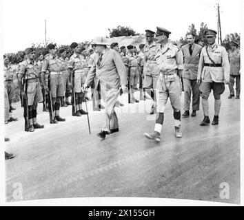 MR. CHURCHILL VISIT NORTH AFRICAN TROOPS - Mr. Churchill inspecting ...