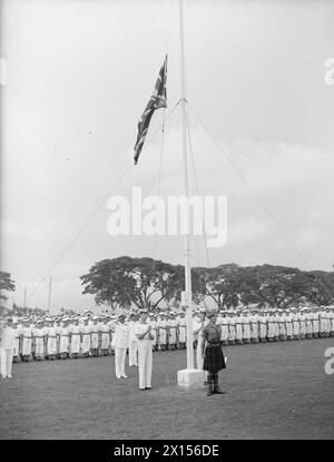 Naval jack hoisted Stock Photo - Alamy