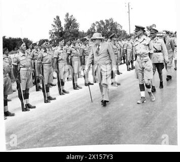 MR. CHURCHILL VISIT NORTH AFRICAN TROOPS - Mr. Churchill inspecting ...