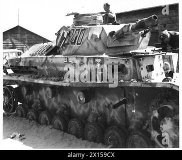 A German Mark IV tank is captured in the Western Desert by British Army ...
