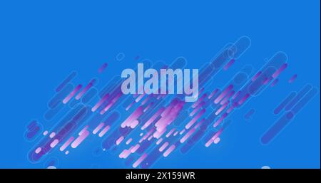 Image of purple shapes falling over purple background Stock Photo - Alamy