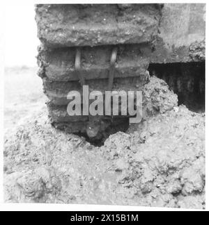 EXPERIMENTS IN TANK RECOVERY - Rear view showing sand and shingle piled ...