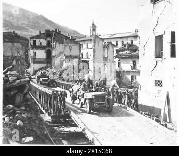 The British Army constructs a Bailey Bridge, a portable steel truss ...