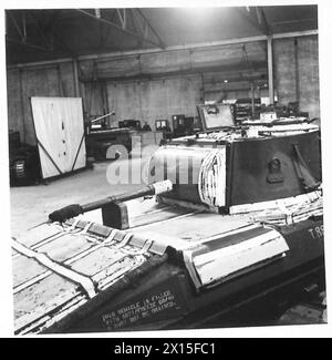 The British Army demonstrates the sealing process of tanks at Chilwell ...