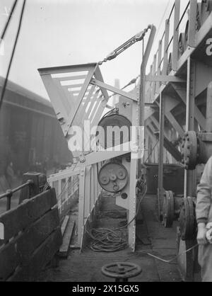 DEPTH CHARGE FLOTATION RACKS. 7 NOVEMBER 1943, GLASGOW. - View of depth ...