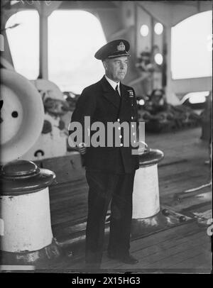 The escort carrier HMS PRETORIA CASTLE, August 1943. At anchor Stock ...