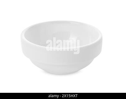 One empty ceramic bowl isolated on white Stock Photo - Alamy
