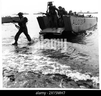 British Army commandos practice disembarking from landing craft during ...