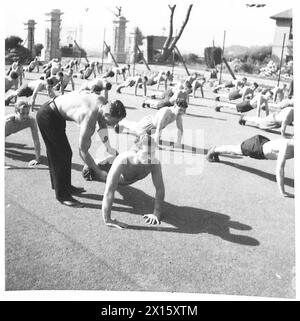 JUNIOR ARMY OFFICERS IN TRAINING - A group of officers gathered round a ...