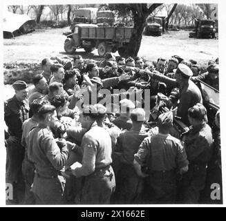 EIGHTH ARMY : GENERAL LEESE DISTRIBUTES GIFTS - Sgt. W. Cruishank, R.E ...