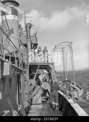 The crew of HM Trawler Northern Sky operate on the Northern Patrol from ...