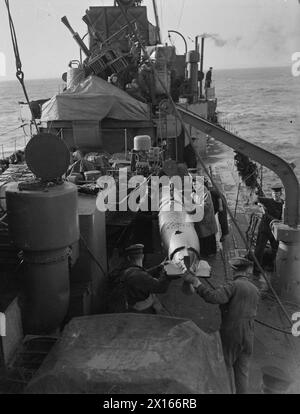 ON BOARD THE DESTROYER HMS COSSACK DURING TORPEDO AND ANTI-SUBMARINE ...