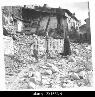 ITALY : EIGHTH ARMYSCORCHED EARTH IN CASTEL DI SANGRO - The ruins of ...