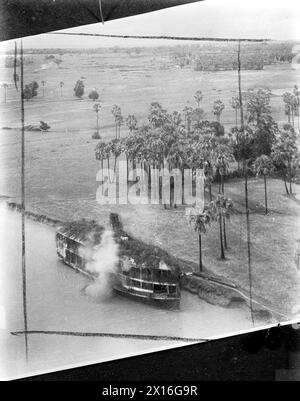 Burma Campaign, 1941-1945. An aerial reconnaissance photo shows the ...