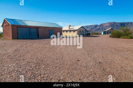 Ranch buildings in Castolon Historic District at Big Bend National Park ...