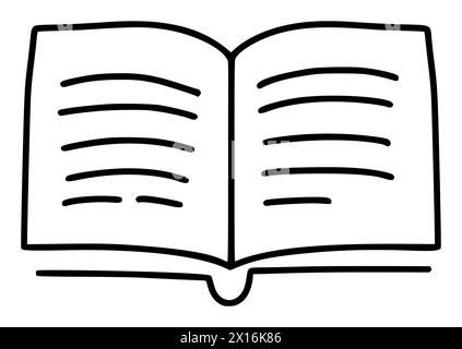 Minimalist Book, reading and writing logo. Minimal modern style book ...