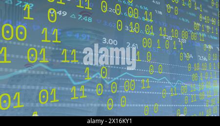 Image of data processing over cityscape Stock Photo - Alamy