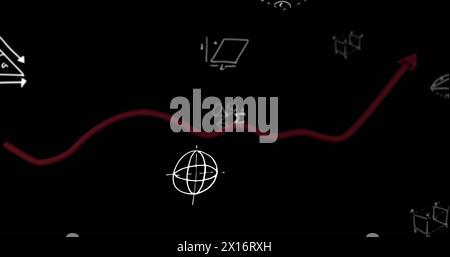 Image of mathematical equations over black background Stock Photo - Alamy