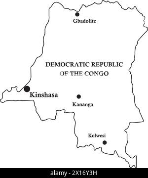 Republic of the Congo political map of administrative divisions ...